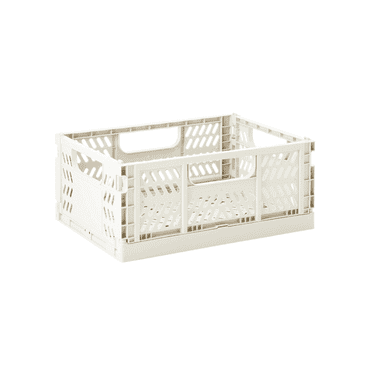 CleverMade Collapsible Eco Plastic Milk Crate, Folding Storage Bin, 6.6 ...