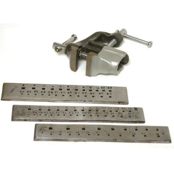 3 Square Hole Drawplates & Bench Vise Jewelers Metal Shaping Forming ...
