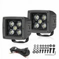 3" Square LED Work Light Bar Spot Flood Cube Pods Driving Fog Lamp ...