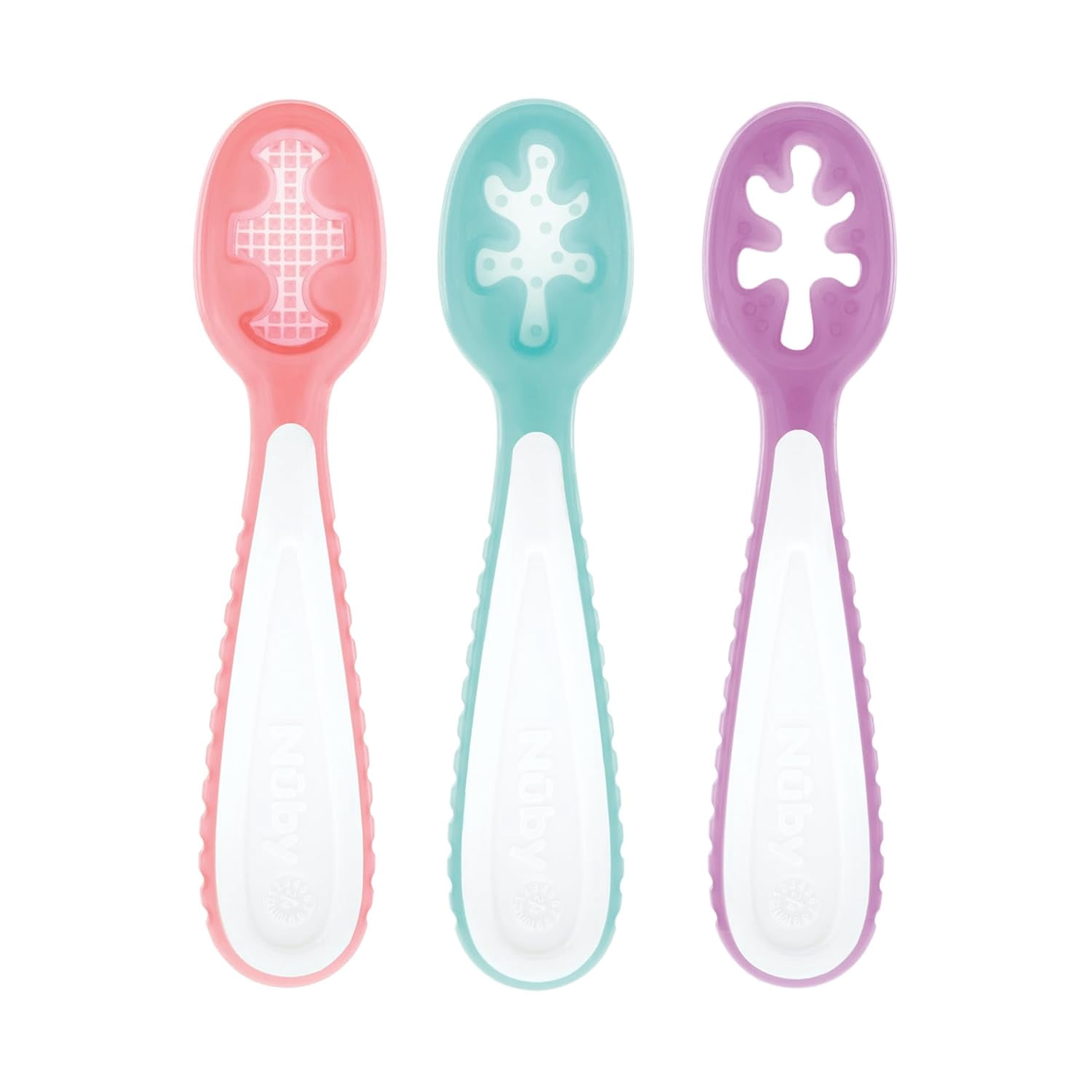 3-Sta Baby's First Spoons Set - 3 Pack 6+ Months Baby with Easy Grip ...