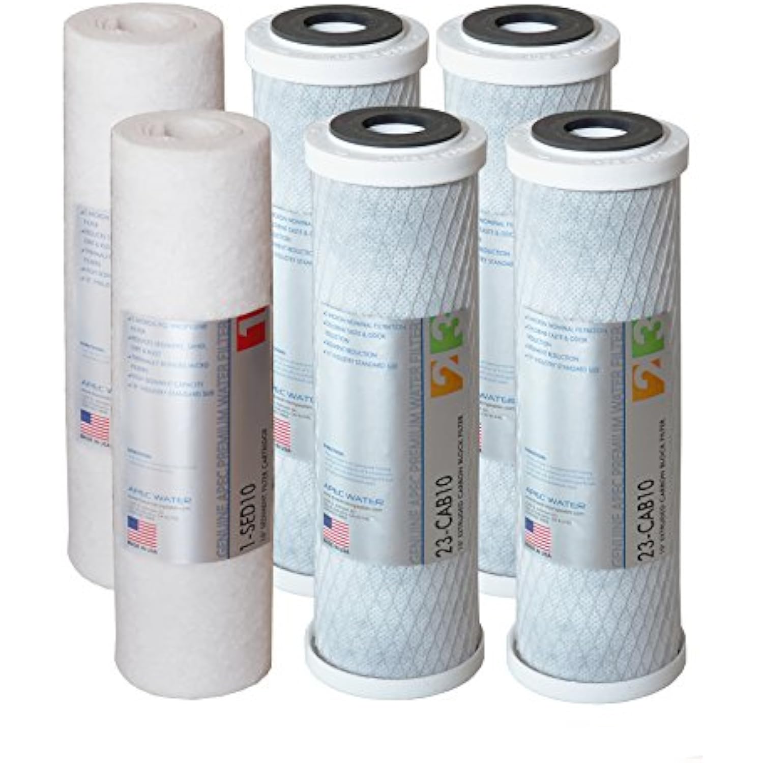 3-Stage Undersink Replacement Filters 2-Set - Long-Lasting Contaminant ...