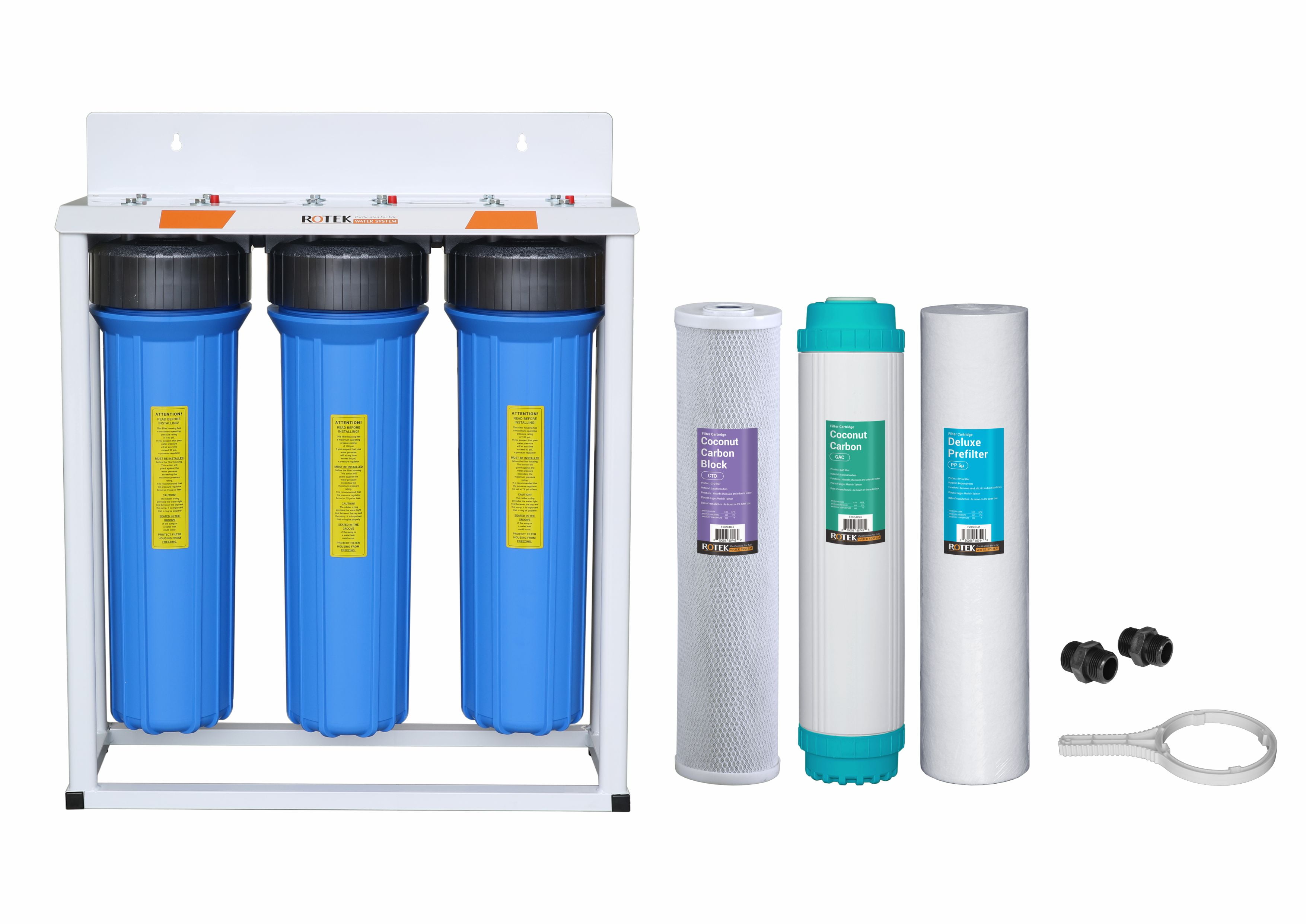 3 Stage - Whole House Water System with 20" x 4.5" Standard (SED, GAC ...