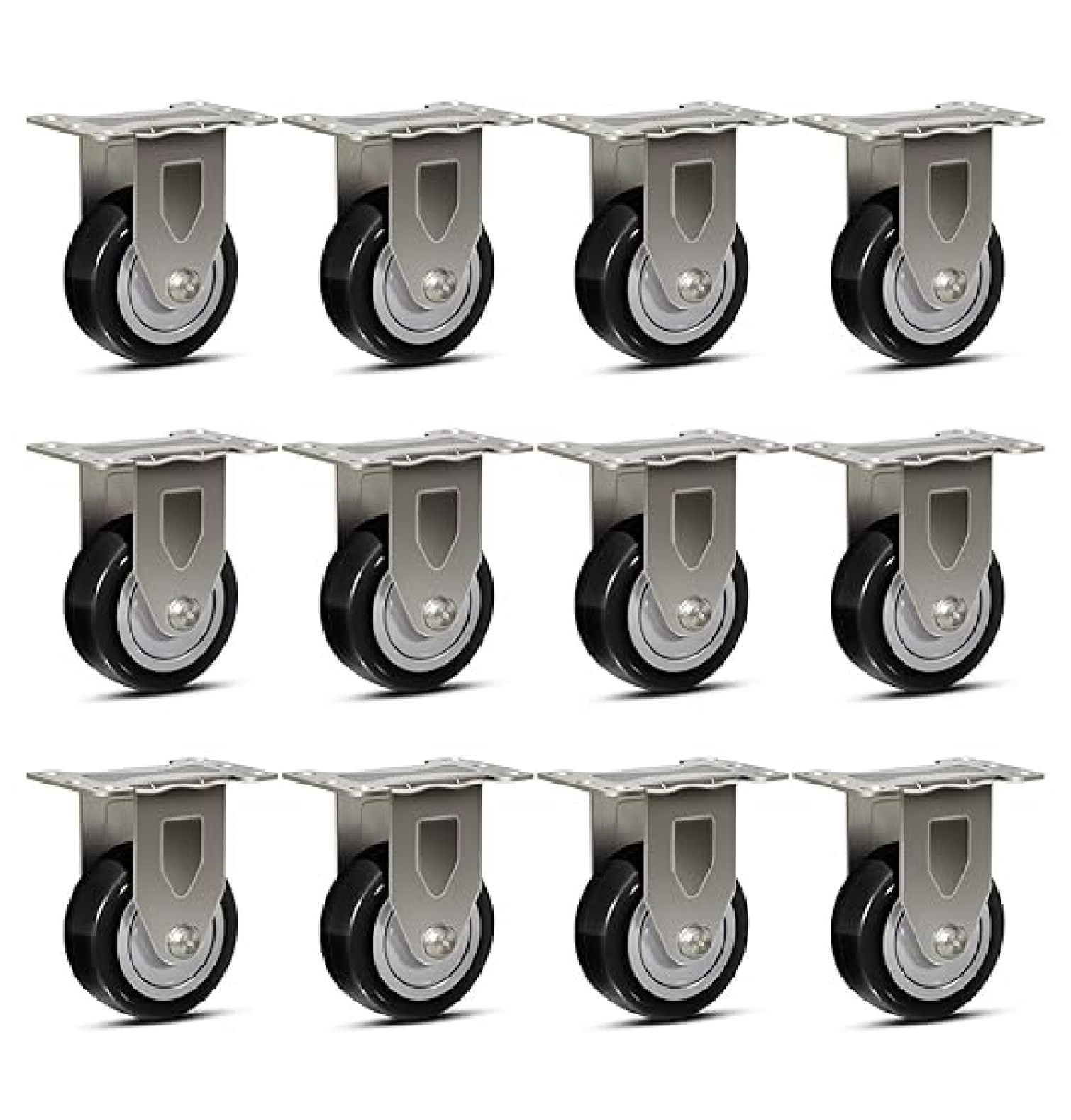 3" Stainless Steel Casters, Swivel Industrial Heavy Duty Caster Wheels ...