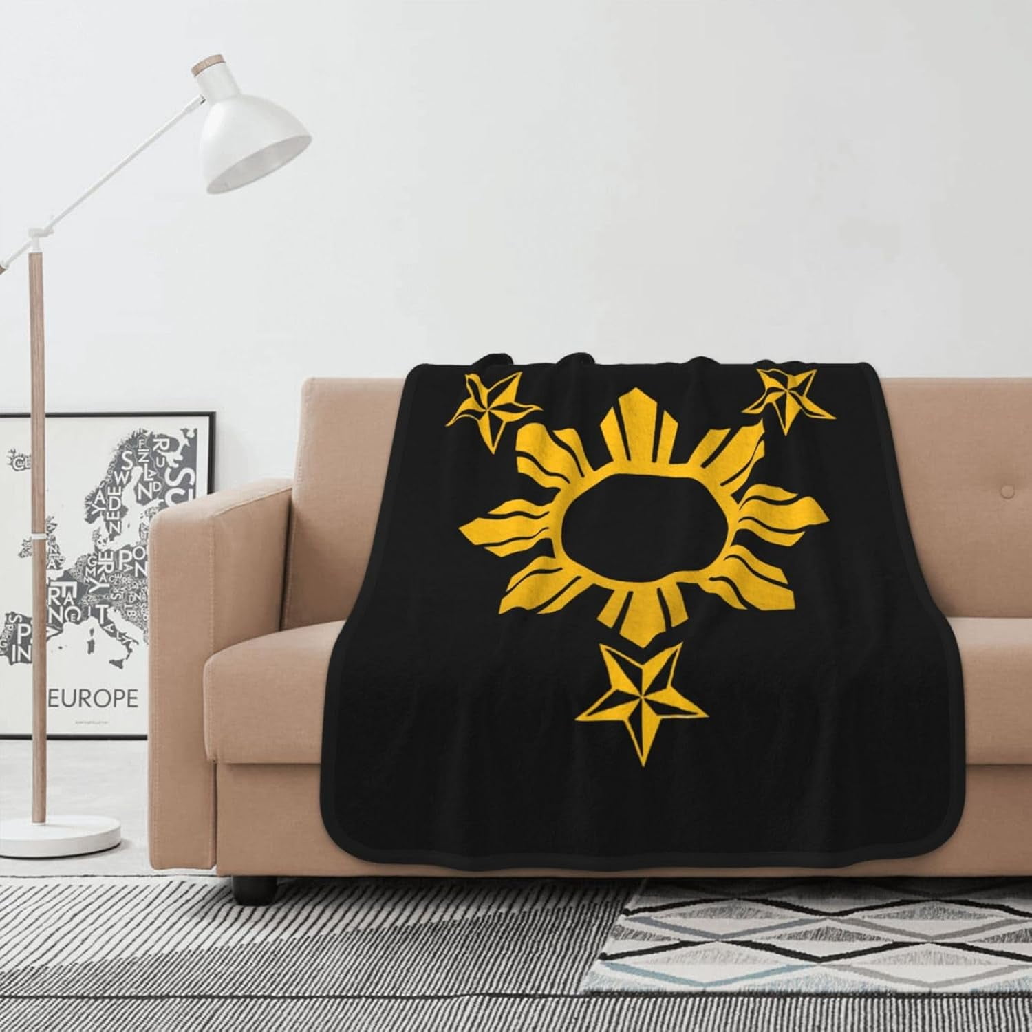 3 Stars and Sun Filipino Philippines Flag Double-Sided Blanket ...