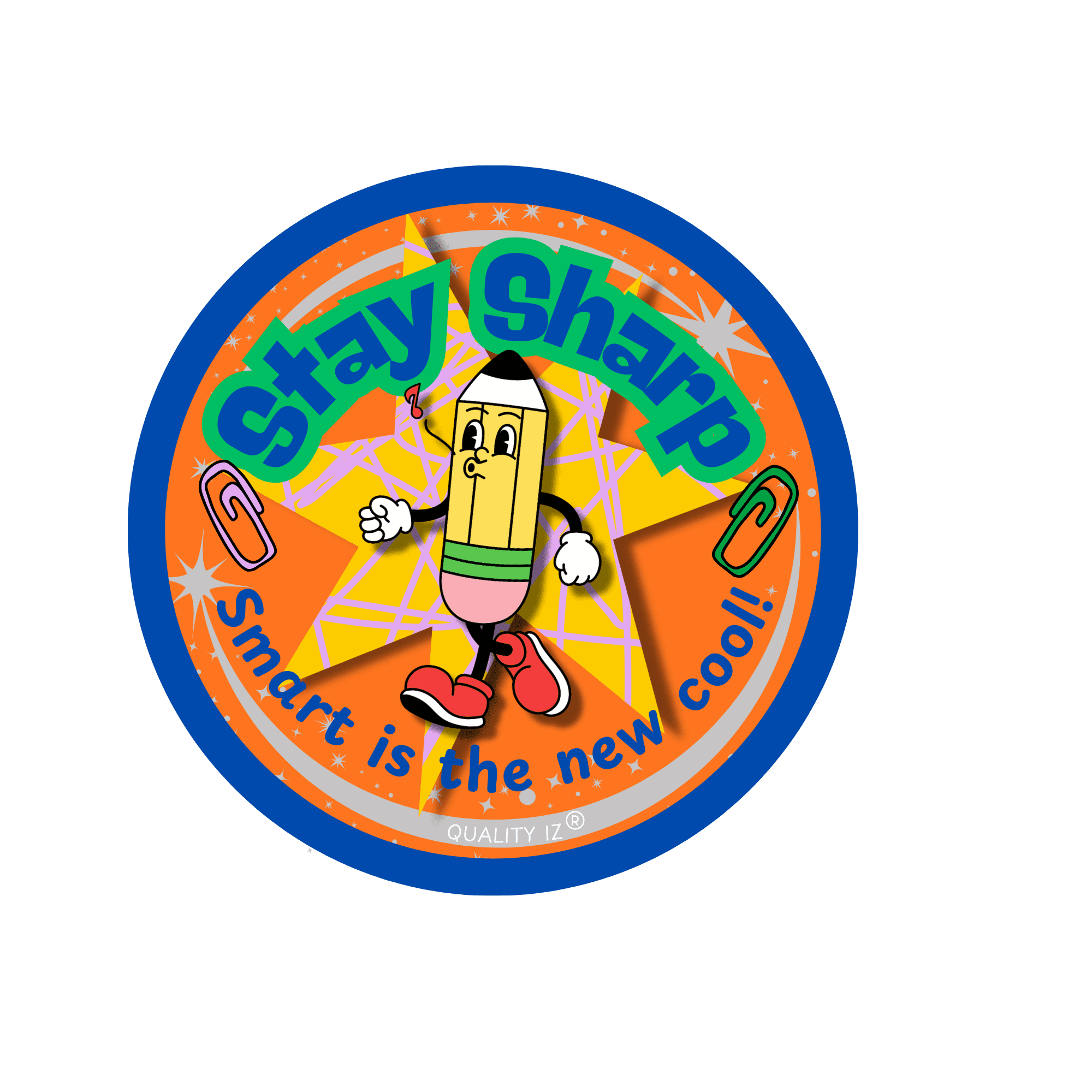 3" Stay Sharp Smart Is The New Cool, Round Stickers (50-PK) - Walmart.com