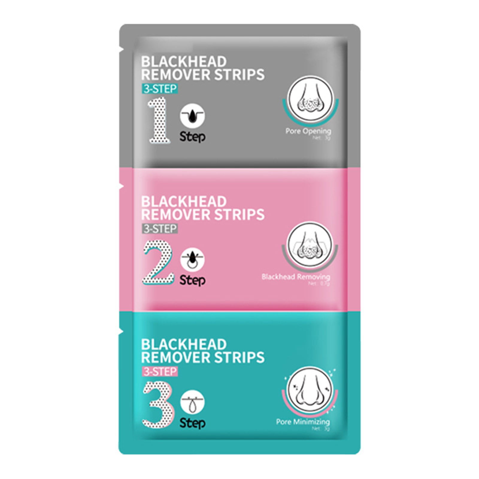3-Step Blackhead Remover Nose Strips | Korean Skin Care | Instant ...