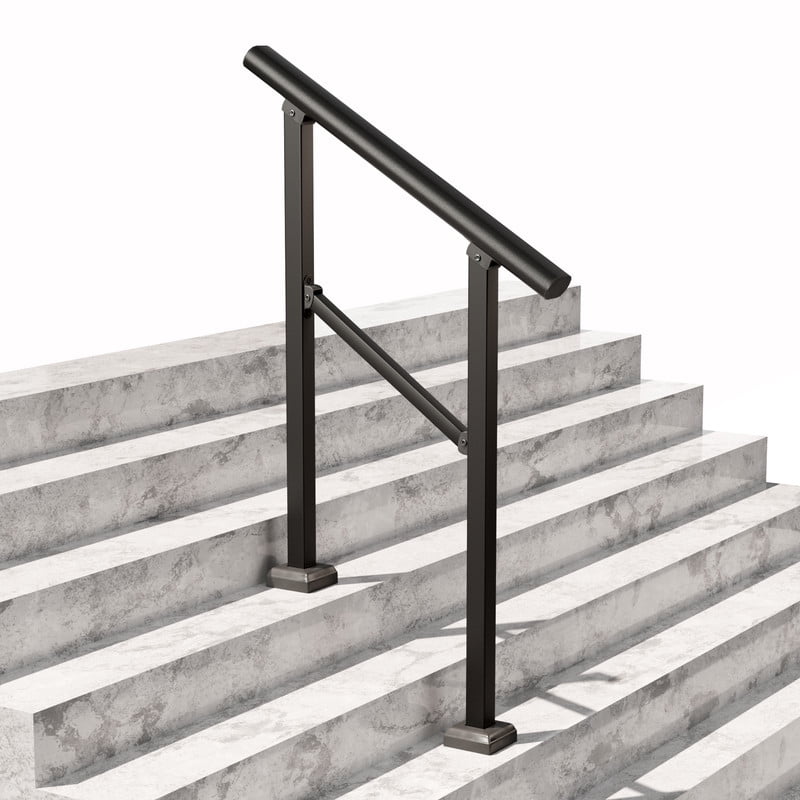 3 Step Hand Rails for Outdoor Steps,Porch Railing for Stairs Fits 2 or ...