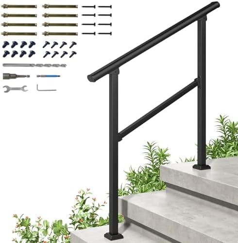3 Step Handrails for Outdoor Steps, Safety Outdoor Hand Rails for ...