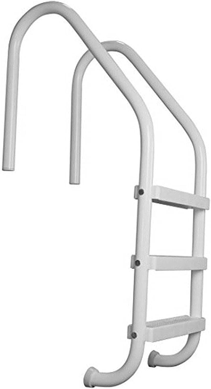 3-Step Inground Pool Ladder with Ladder and Rail Anchor Socket Covers ...