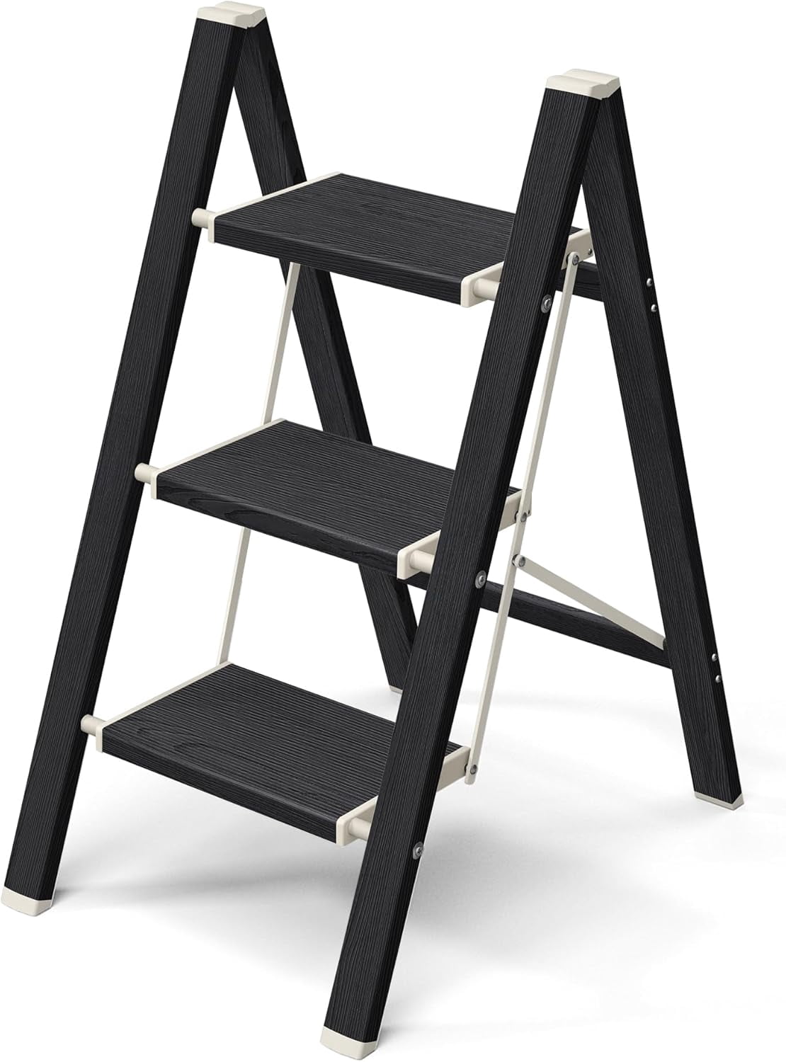 3 Step Ladder,Aluminum Folding Step Stool for Adults,Step Ladder with ...