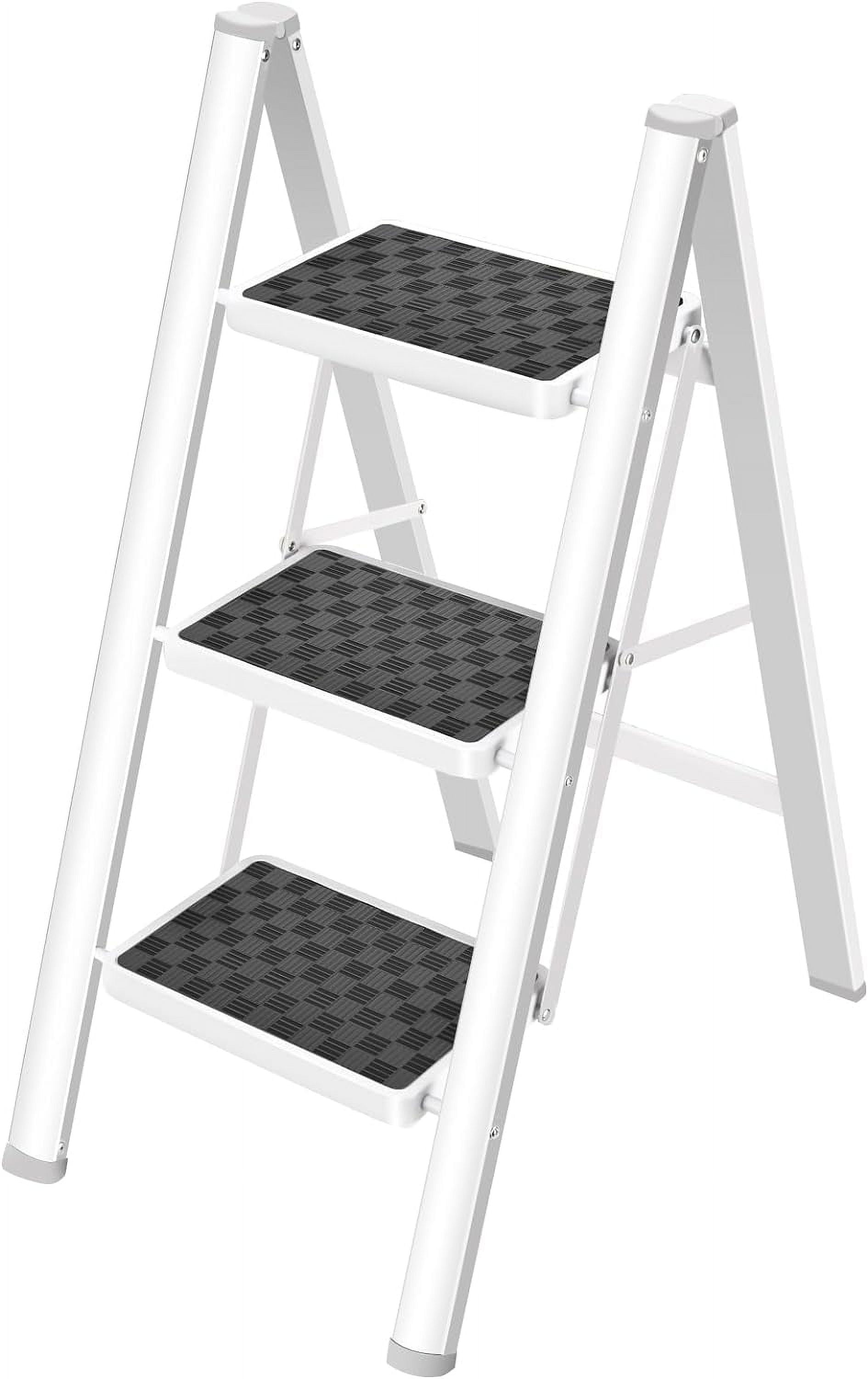 3 Step Ladder Folding Step Stool, 330 Lbs Capacity Step Stool for ...