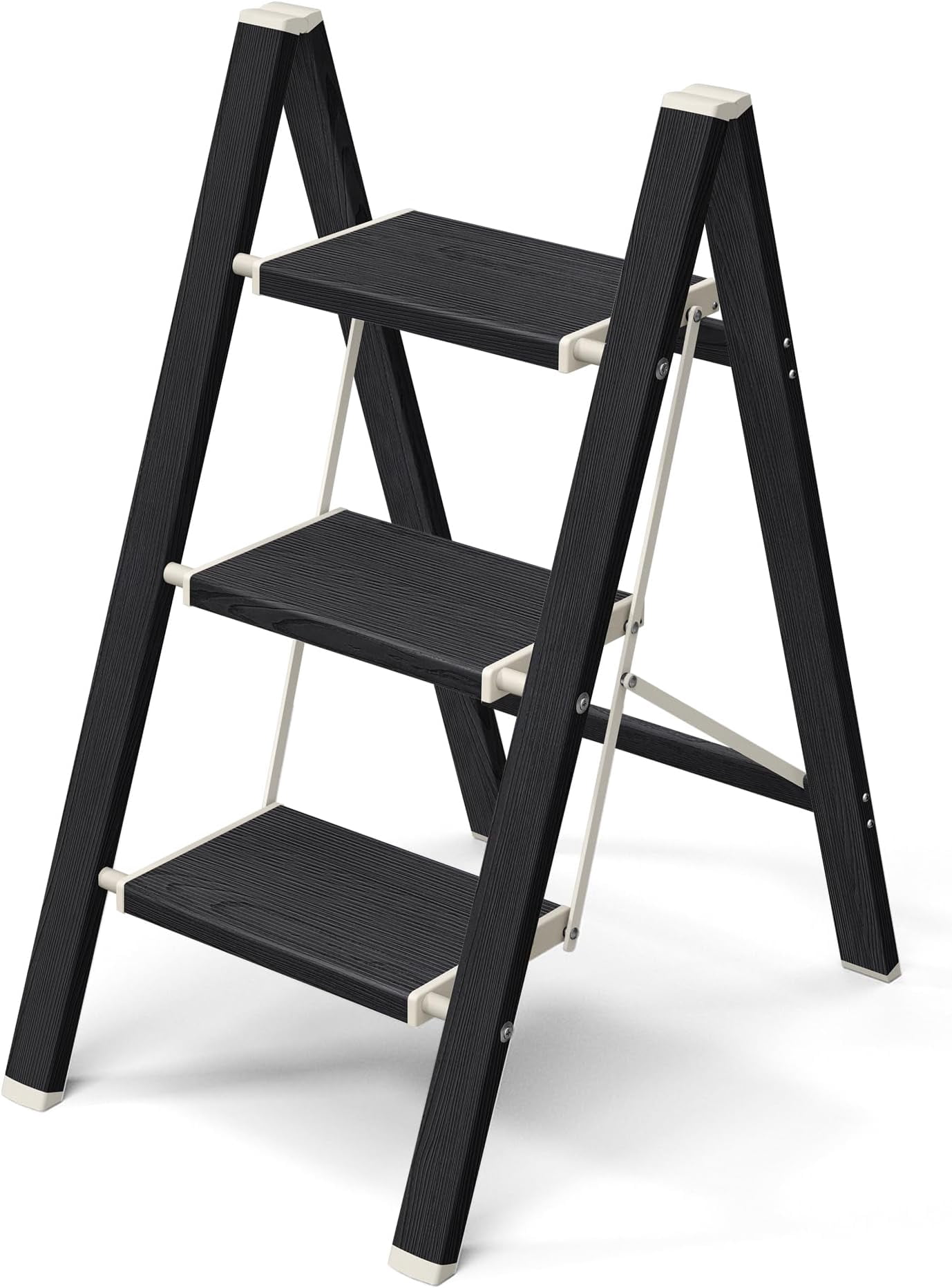 3 Step Ladder, Folding Step Stool for ,Step Ladder with Wide Anti-Slip ...