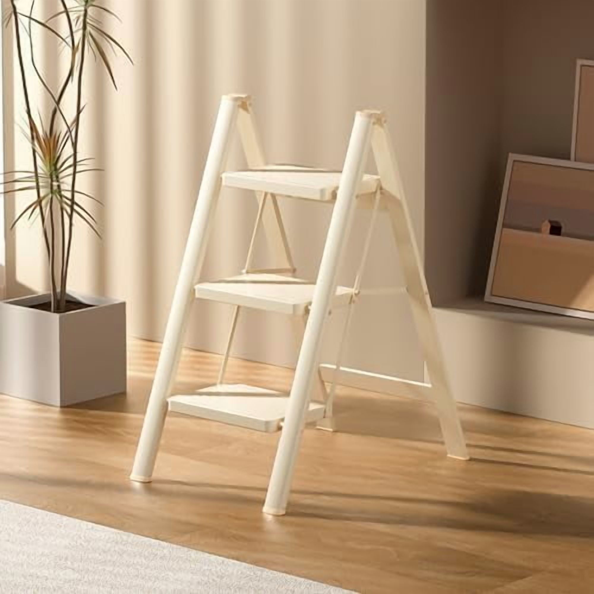 3 Step Ladder, Folding Stool With 20CM Widened Pedal, Lightweight ...