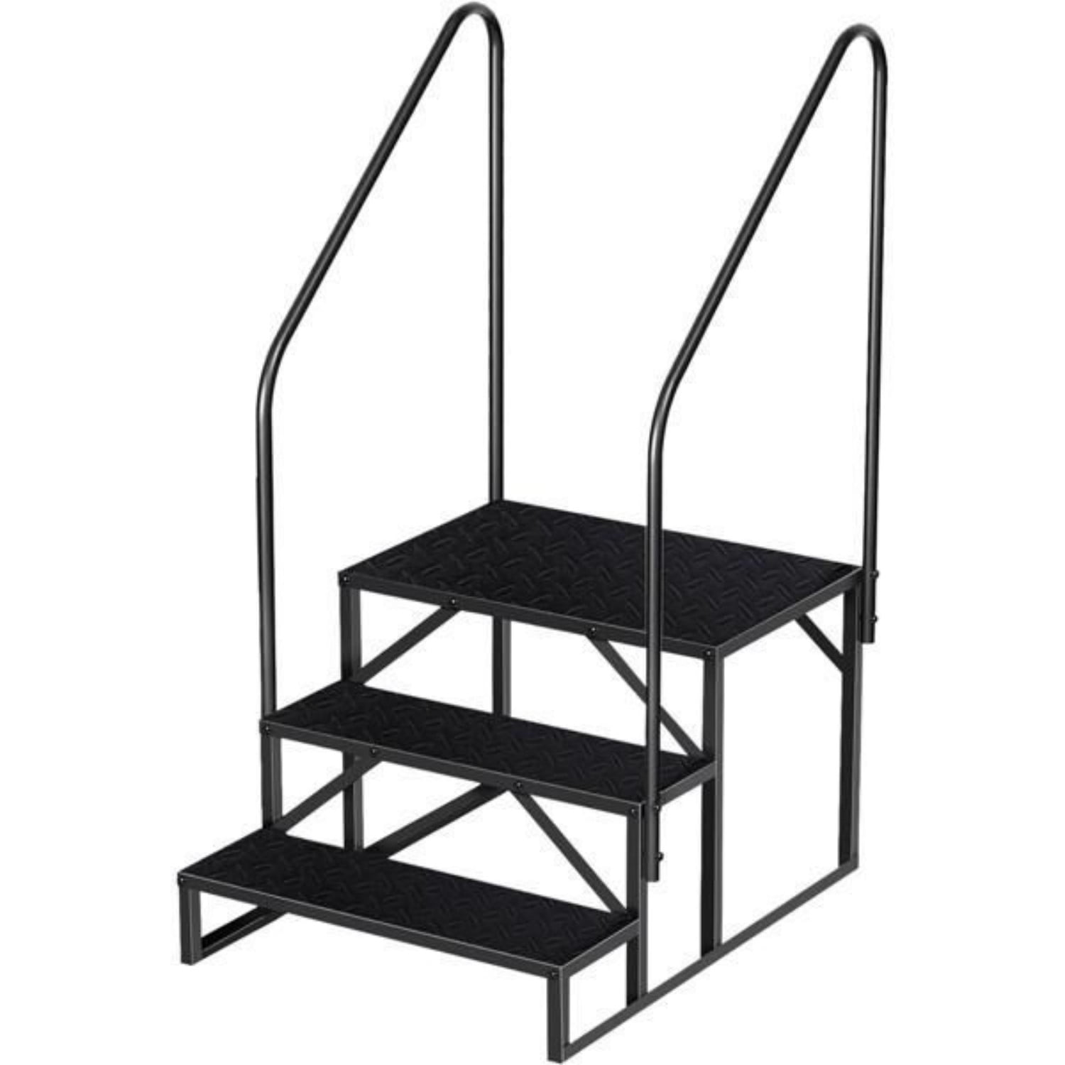 3 Step Ladder with Handrail Swimming Pool Ladder Above Ground 660 lb ...