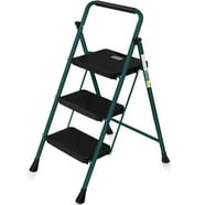 Laijoy 2-In-1 Hand Truck & Ladder, Foldable 3-Step Ladder w/ Non-slip ...