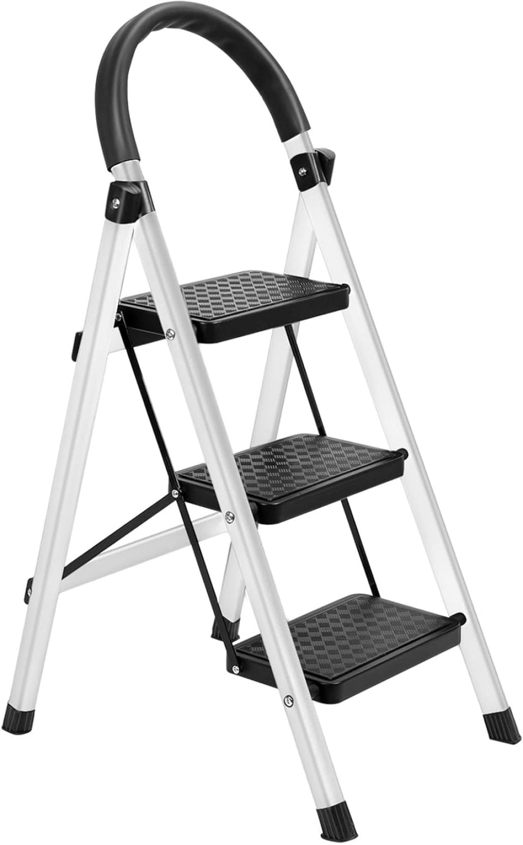 3 Step Ladder,Portable Foldable Step Ladder,Retractable Handgrip ...