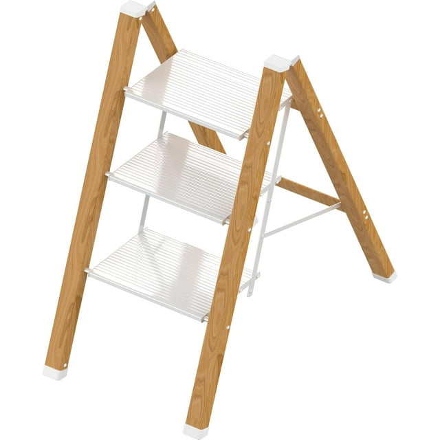 3 Step Ladder, Portable Step Ladder Folding, Lightweight Step Ladder ...