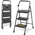 3 Step Ladder, Step Stool Foldable, 800lbs Portable Ladder with Wide ...
