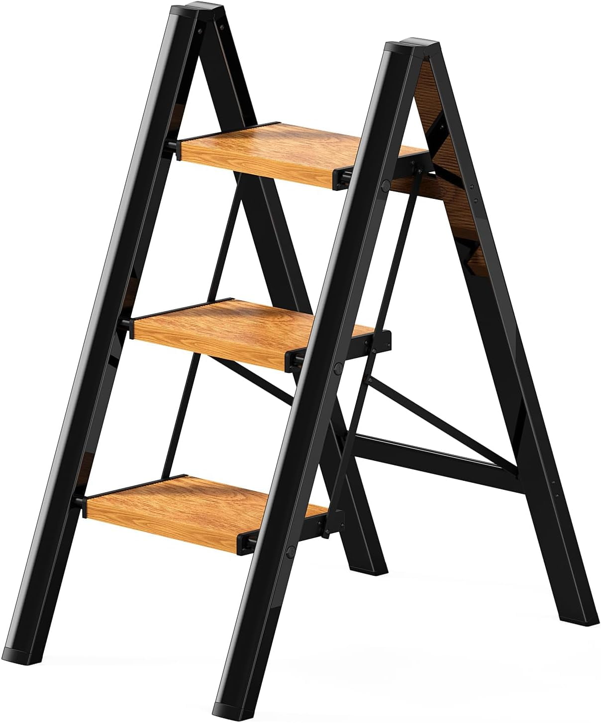 3 Step Ladder,Step Stool Folding Step Ladders for Adults Foldable Step ...