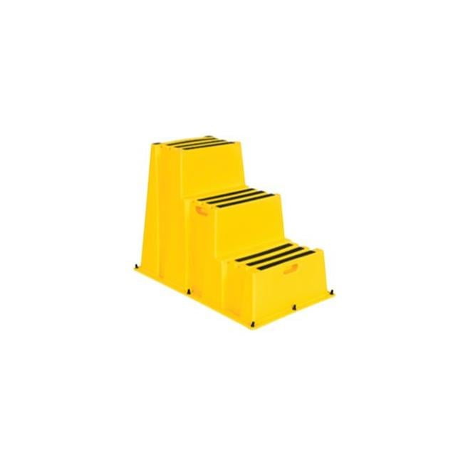 3 Step Nestable Poly Step Stool, Yellow - Walmart.com