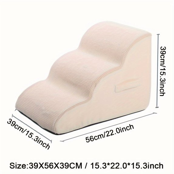 3-Step Pet Stairs & Ramp for Dogs Puppies, Detachable Dog Steps for ...