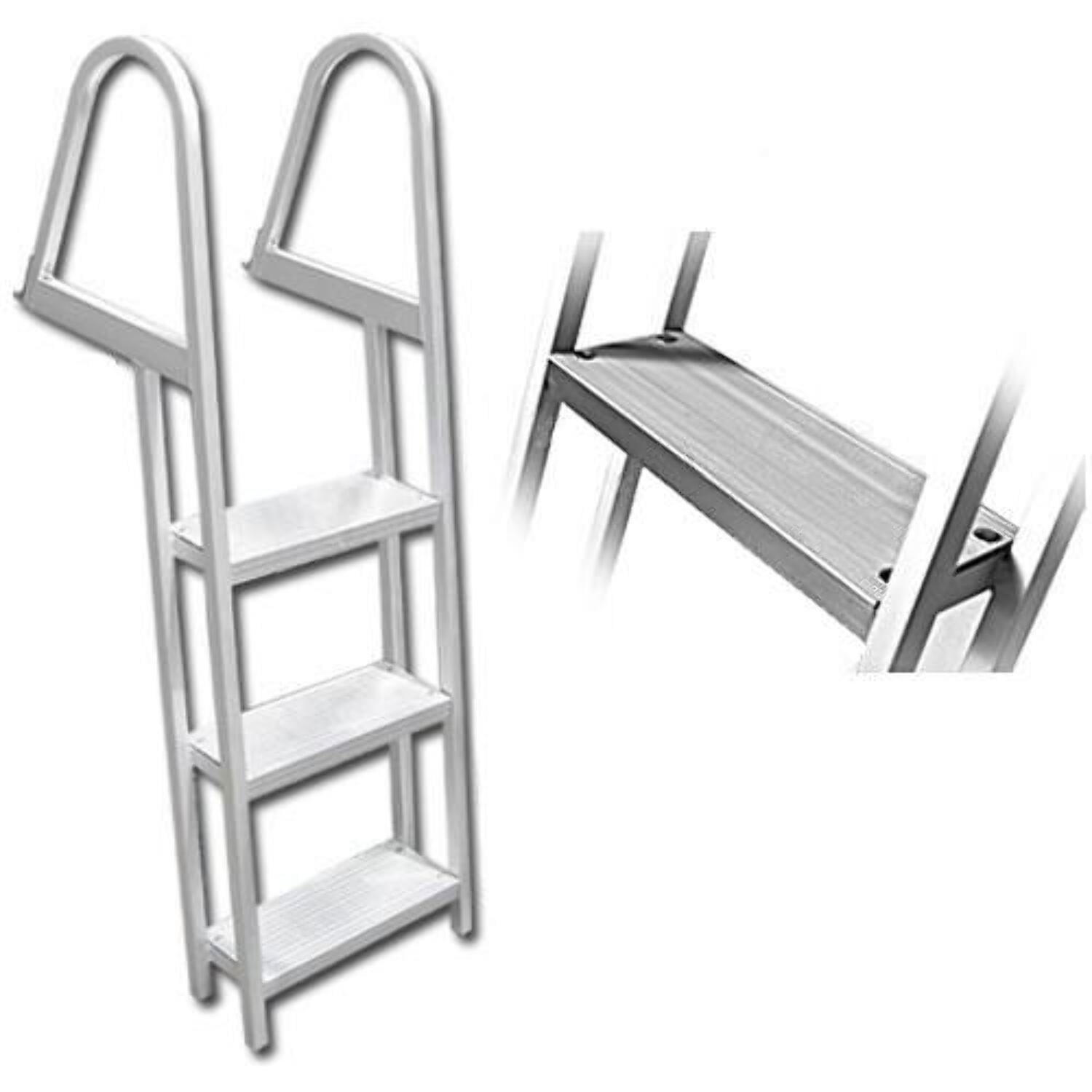 3 Step Pontoon Boat Ladders (Large Handrails and Steps) - Walmart.com