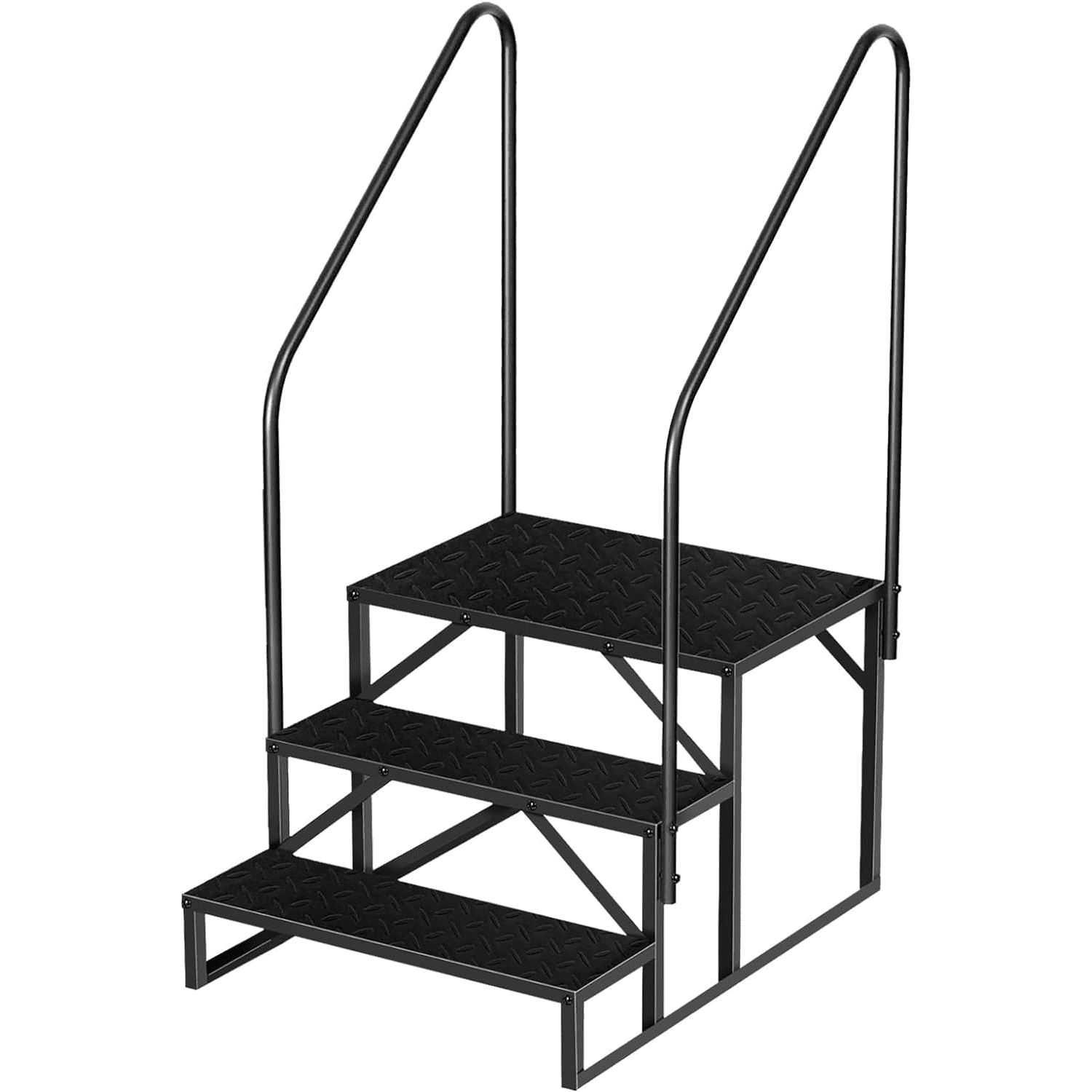 3-Step Pool Ladder with Handrail, 660 lb Load Capacity and Anti-Slip ...