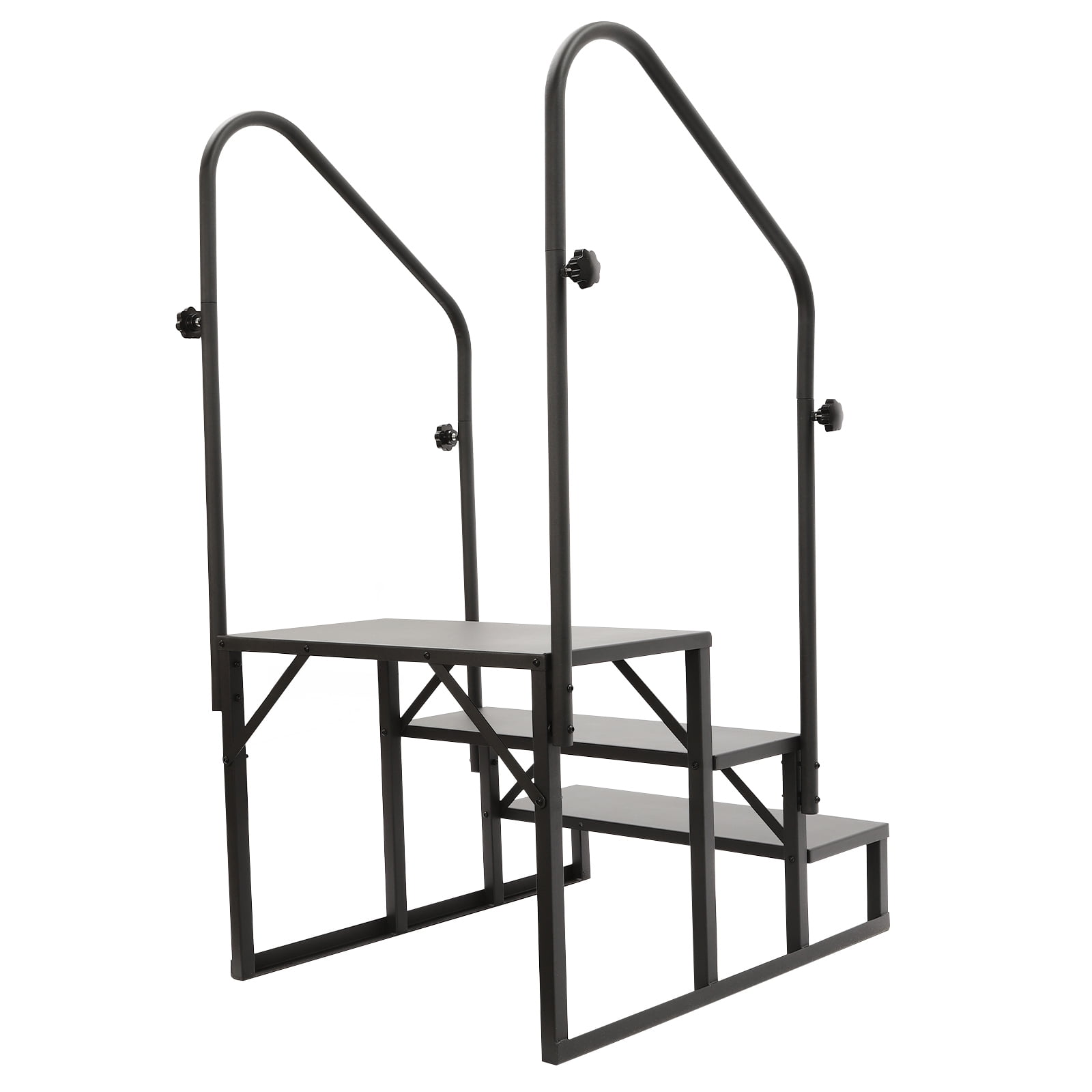 3-Step RV Stairs Handrails Ladder with Corrosion-Resistant Steel, 450 ...