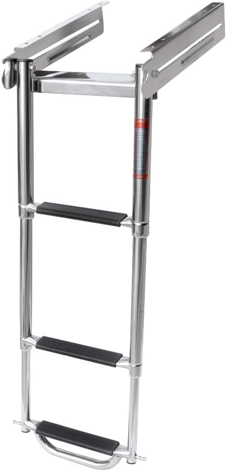 3 Step Telescopic Marine Drop Boat Ladder Swim Step - Stainless steel ...