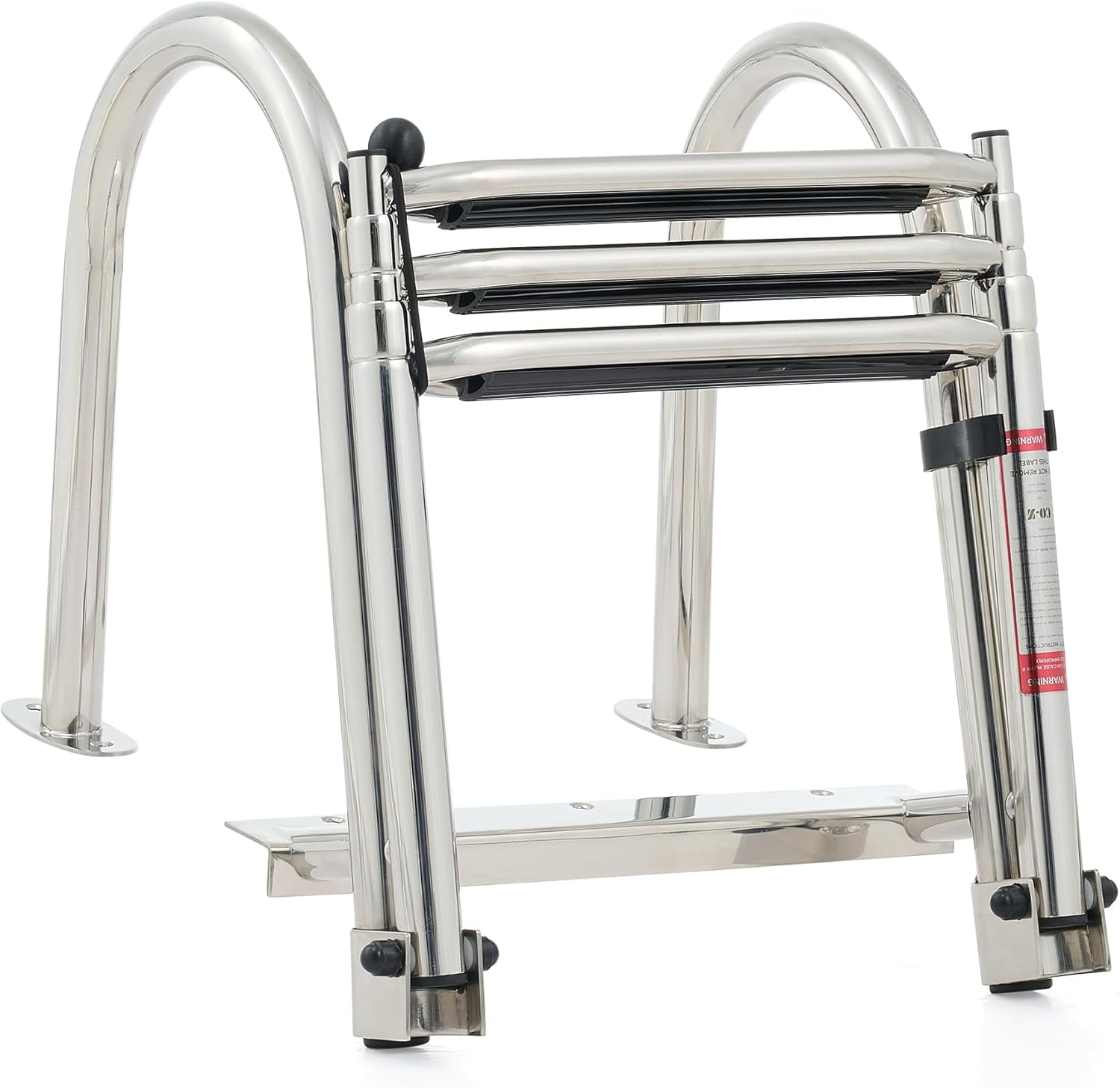 3 Step Telescoping Boat Ladder, Pontoon Boat Ladder with 400lb Strength ...