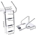 3 Step Telescoping Boat Ladder Stainless Steel Swim Platform with ...