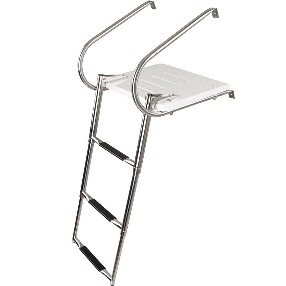 3-Step Telescoping Boat Ladder with Swim Platform & Handrails - Walmart.com