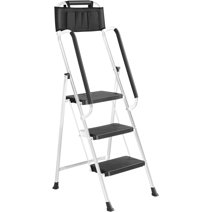 Louisville Ladder 6' Fiberglass Twin Step Ladder, 10' Reach, 375 lbs ...