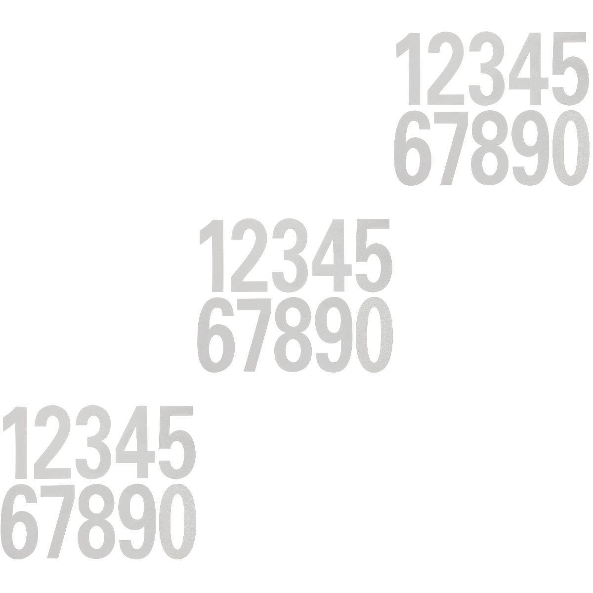 3 Stickers Plaques Numbers Reflective Sign White - Walmart.com