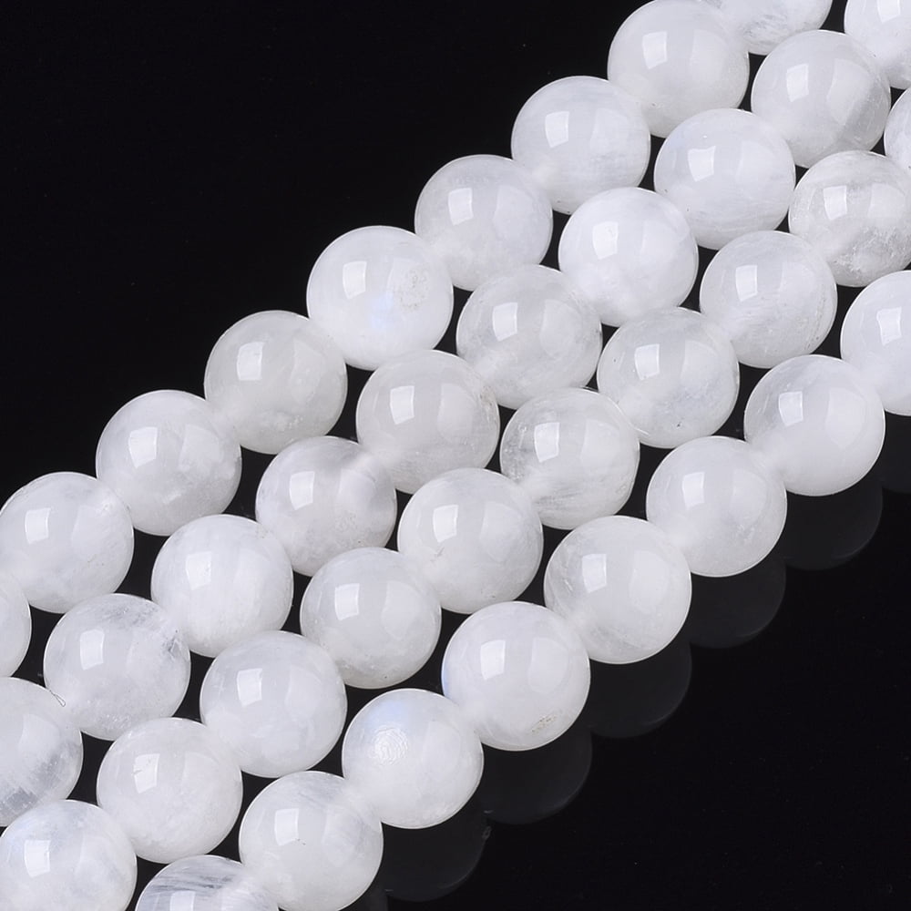 3 Strand Natural Rainbow Moonstone Beads Strands Round 6mm Hole: 0.6mm ...