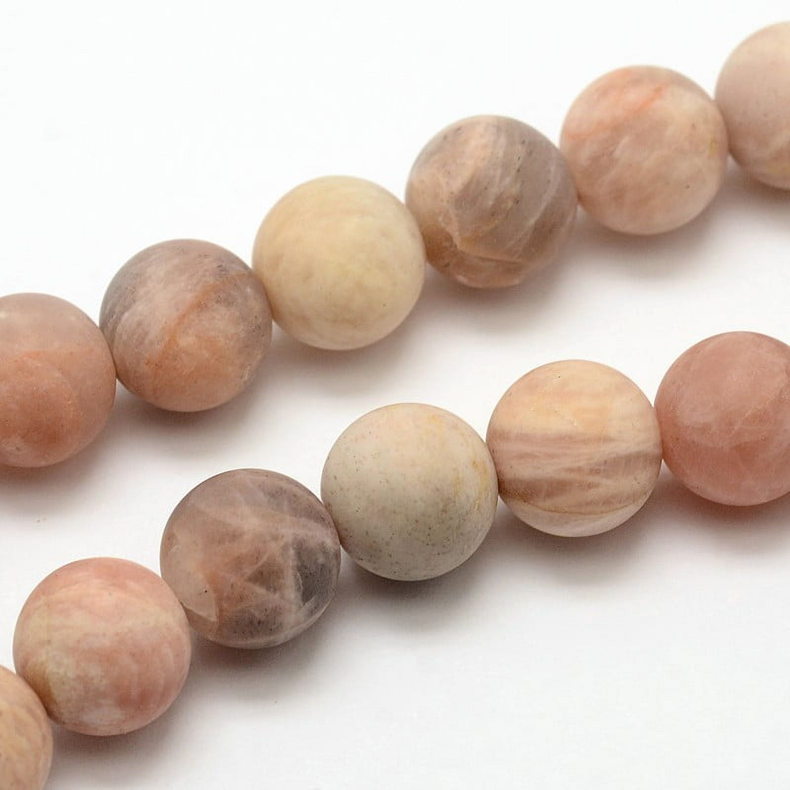 3 Strand Natural Sunstone Frosted Round Bead Strands 8mm Hole: 1mm about 47pcs/strand 15.0 inch ...