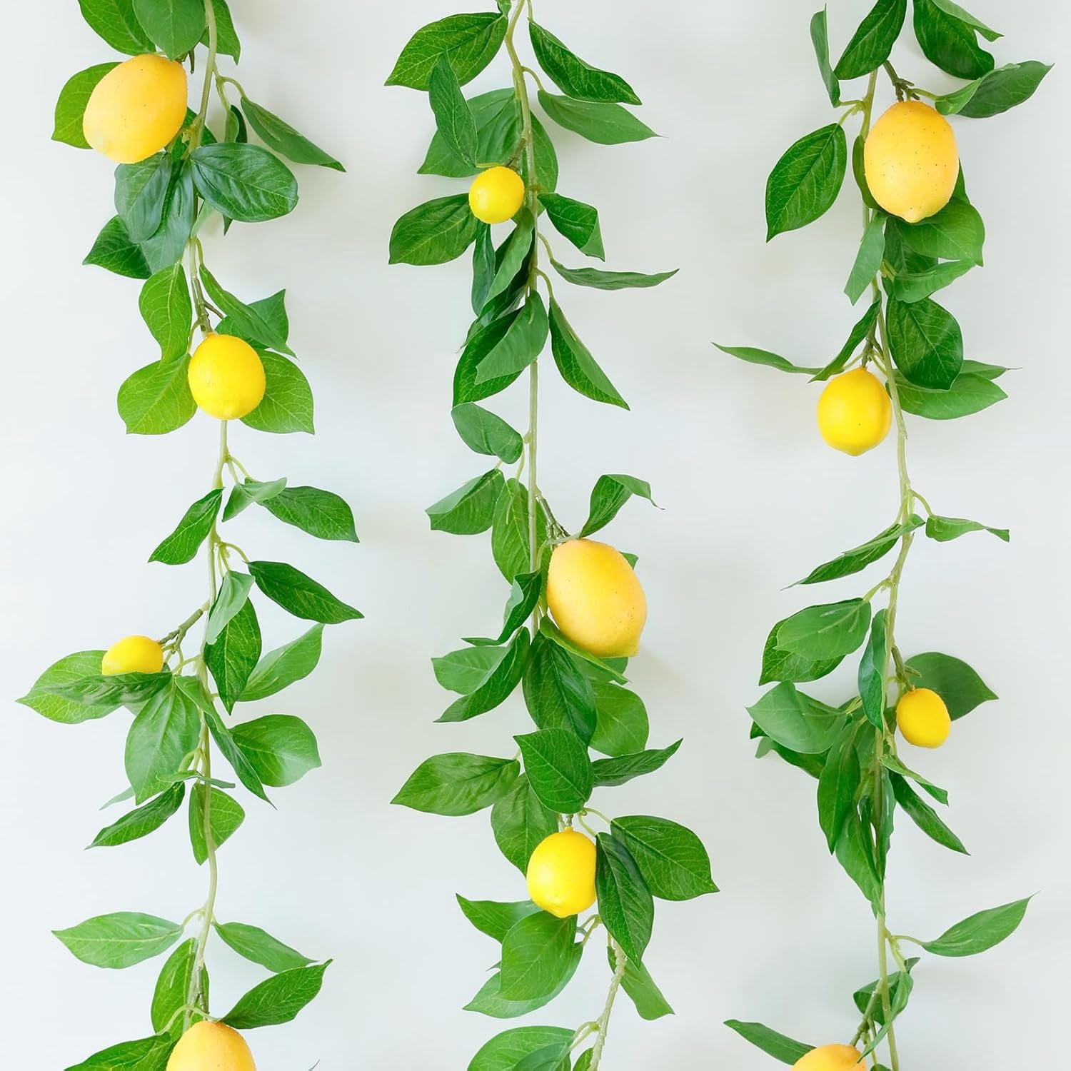 3 Strands Artificial Vines, 71" Silk Vine Garland with Green Leaves ...