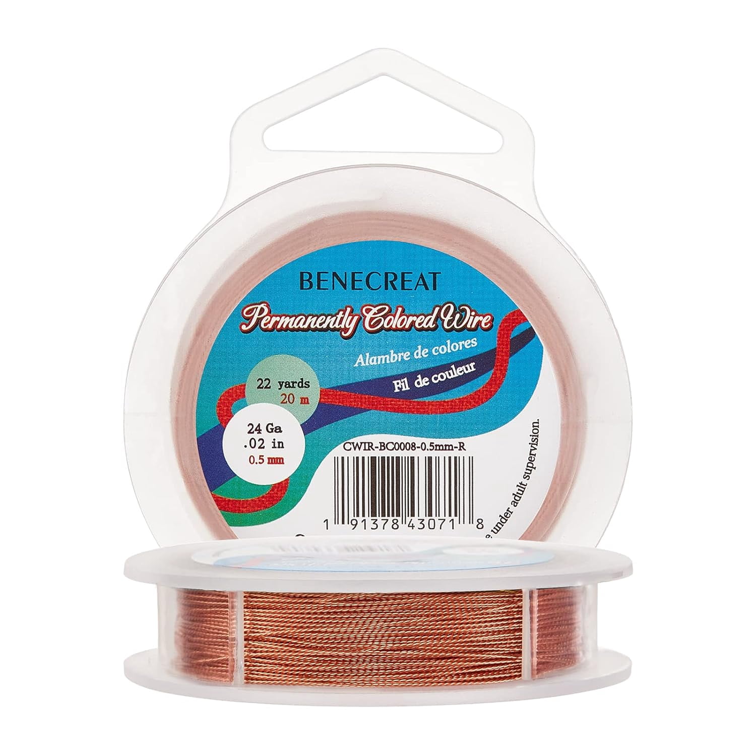 3 Strands Copper Craft Wire Long-Lasting Plated Twisted Round Red ...
