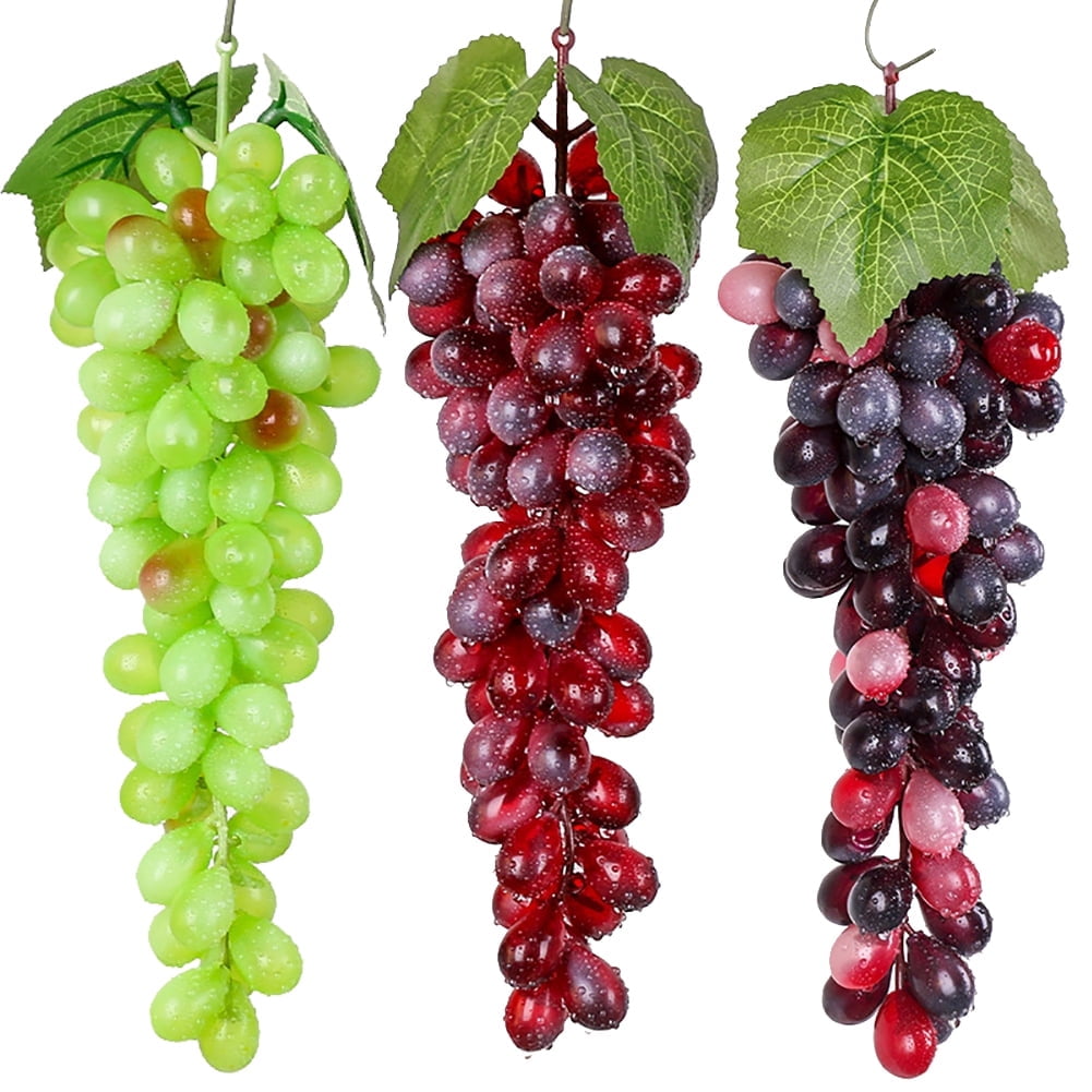 3-String Artificial Grapes – Realistic Plastic Berry Decor for DIY ...