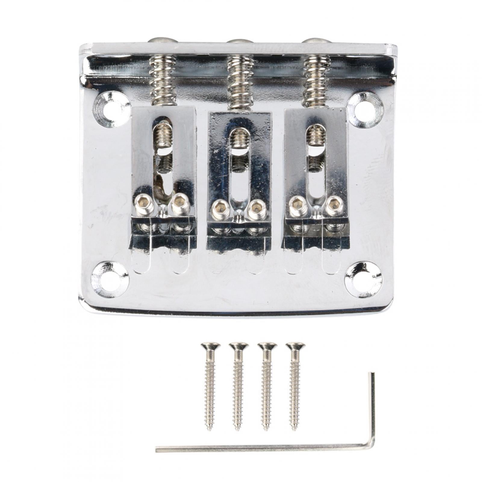 3 String Guitar Metal Tailpiece Bridge Parts Musical Instrument ...