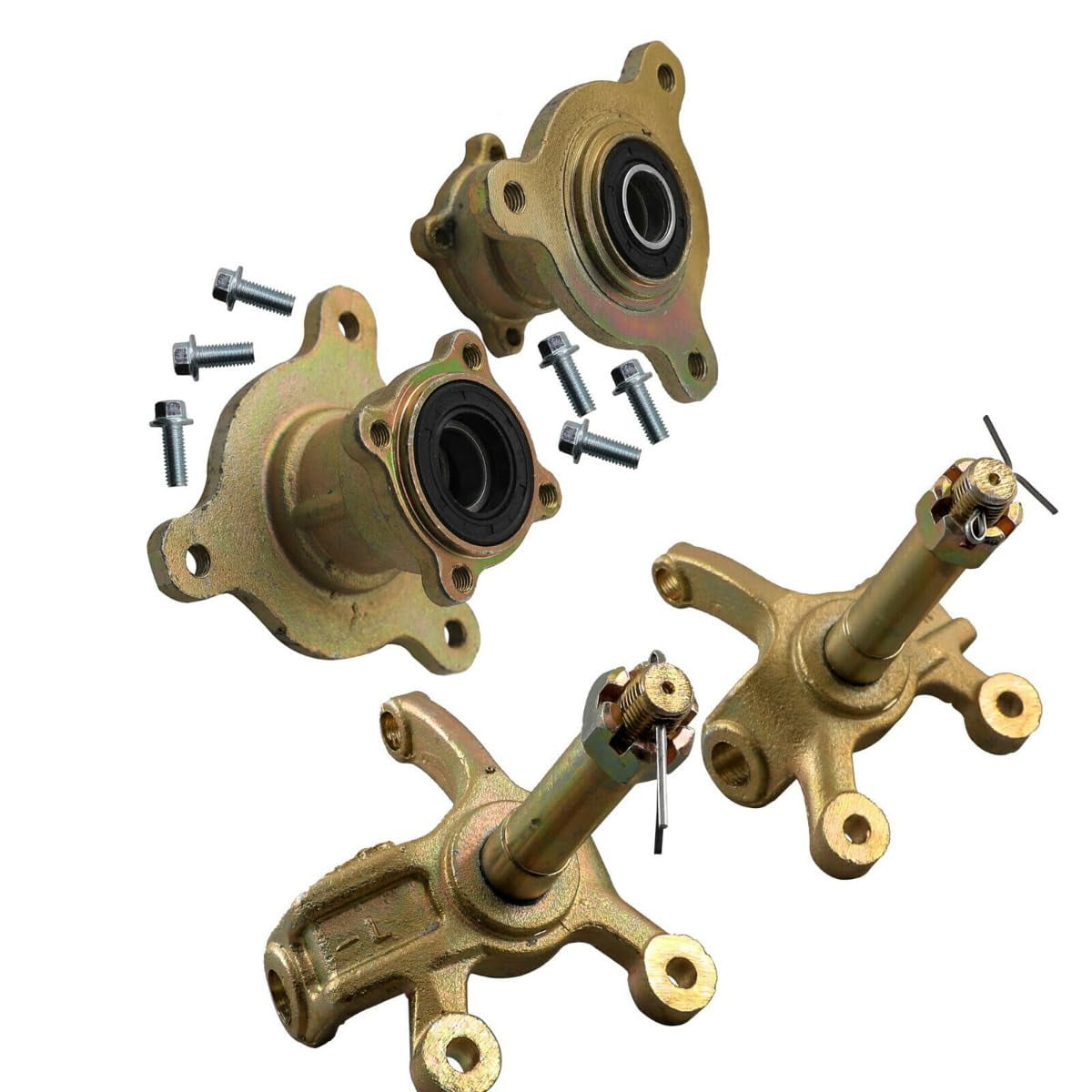 3 Stud ATV Front Wheel Rim Hub Front Steering Knuckle Spindle Front ...