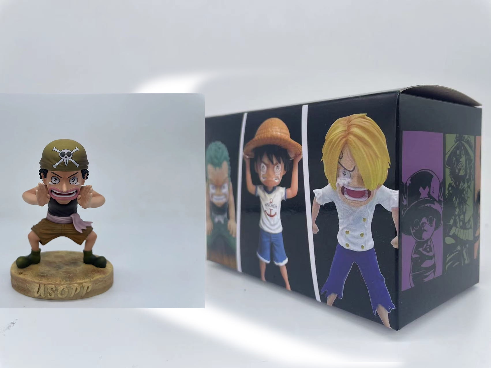 3 Style One Piece Figure Cry 10cm Luffy Roronoa zoro usop sanji Statue ...