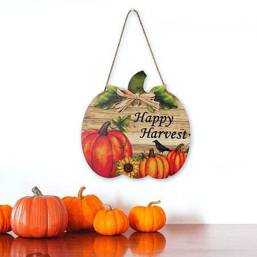 3-Style Rustic Wood Pumpkin Turkey Welcome Sign for Autumn Fall Harvest ...