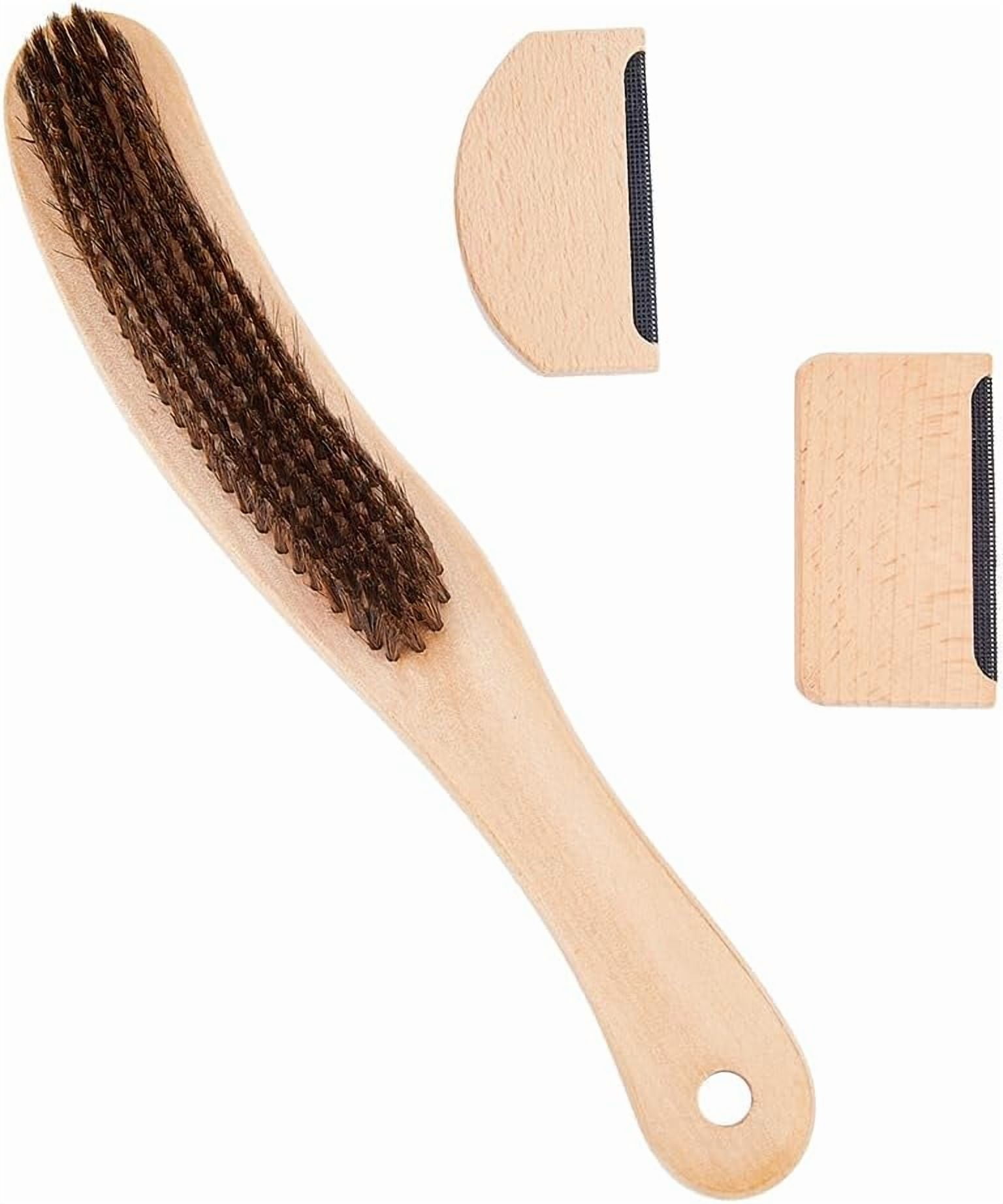 3 Styles Beech Wood Lint Brush Cashmere Comb Combo Pack Fuzz Fabric ...