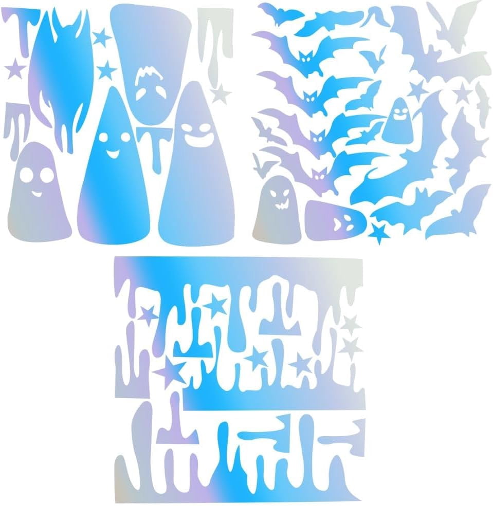 3 Styles Funny Car Stickers Holographic Glitter Car Decals Waterproof ...