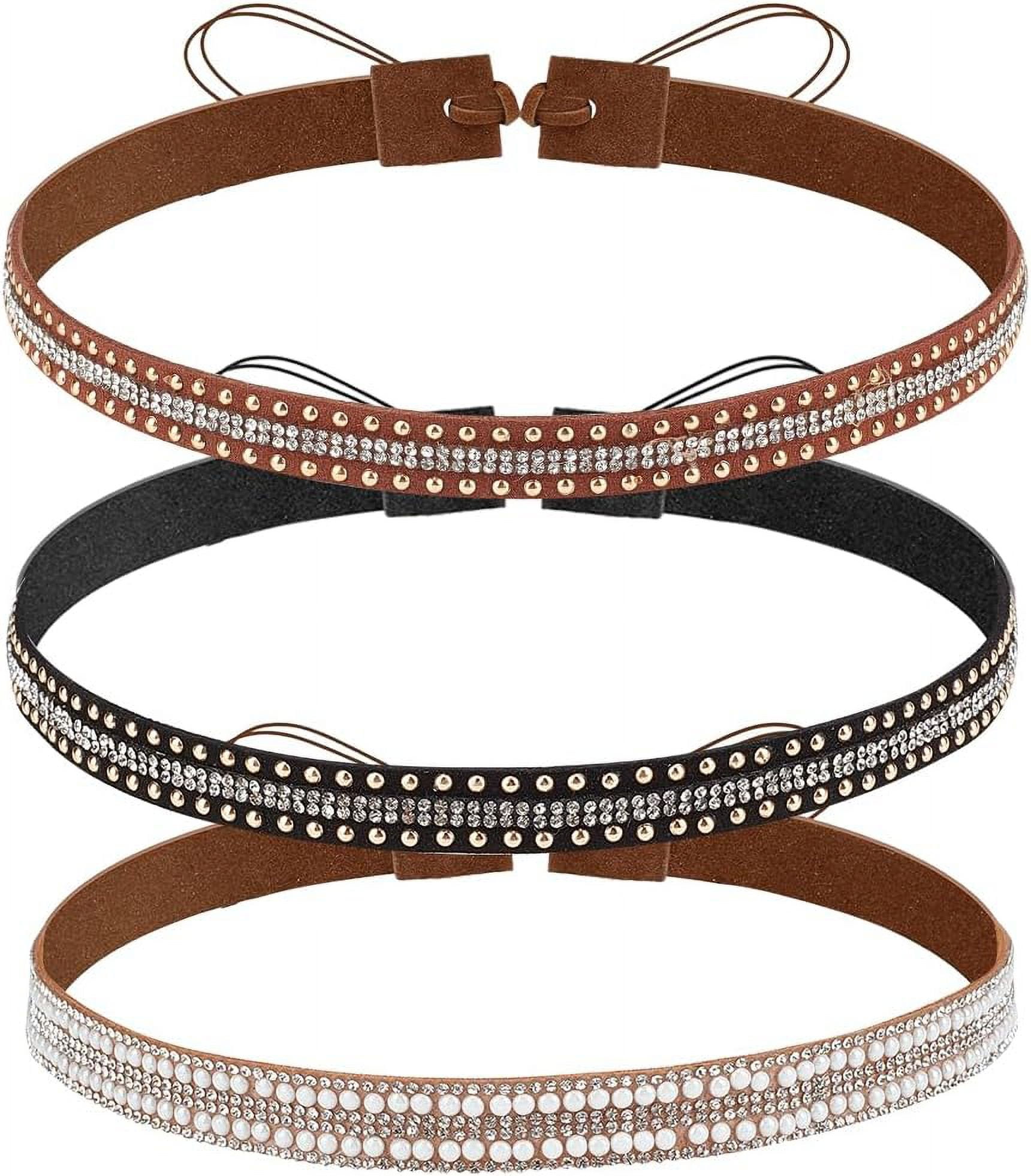 3 Styles Rhinestone Hat Band Bling Cowboy Hat Bands Adjustable Cowgirl ...