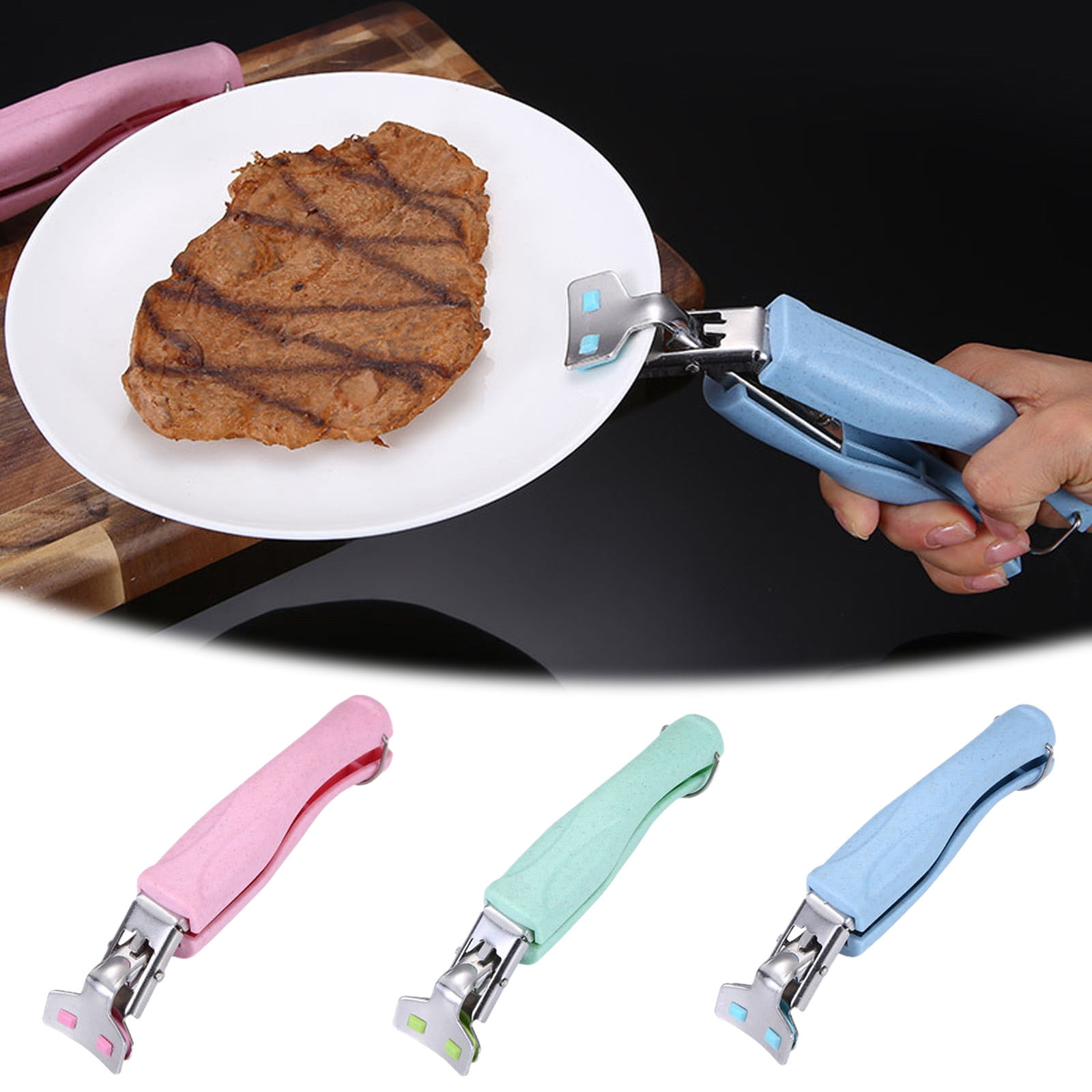 3 Styles Stainless Steel Kitchen Tongs, Anti-Scald Hot Bowl Dish Clips ...