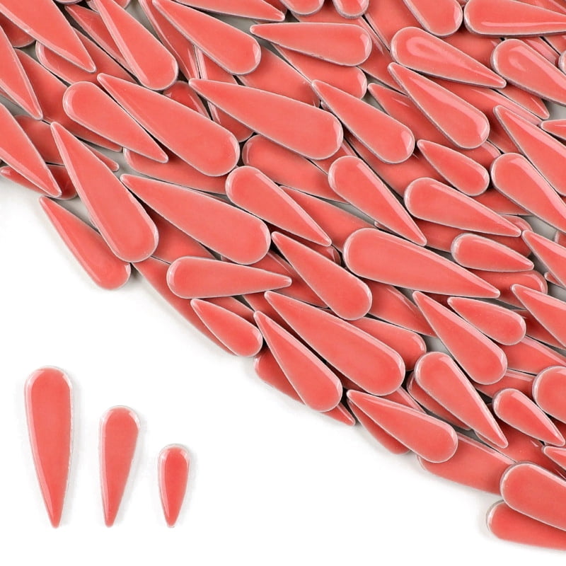 3 Styles Teardrop Shape Porcelain Mosaic Tiles for DIY Mosaic Art ...