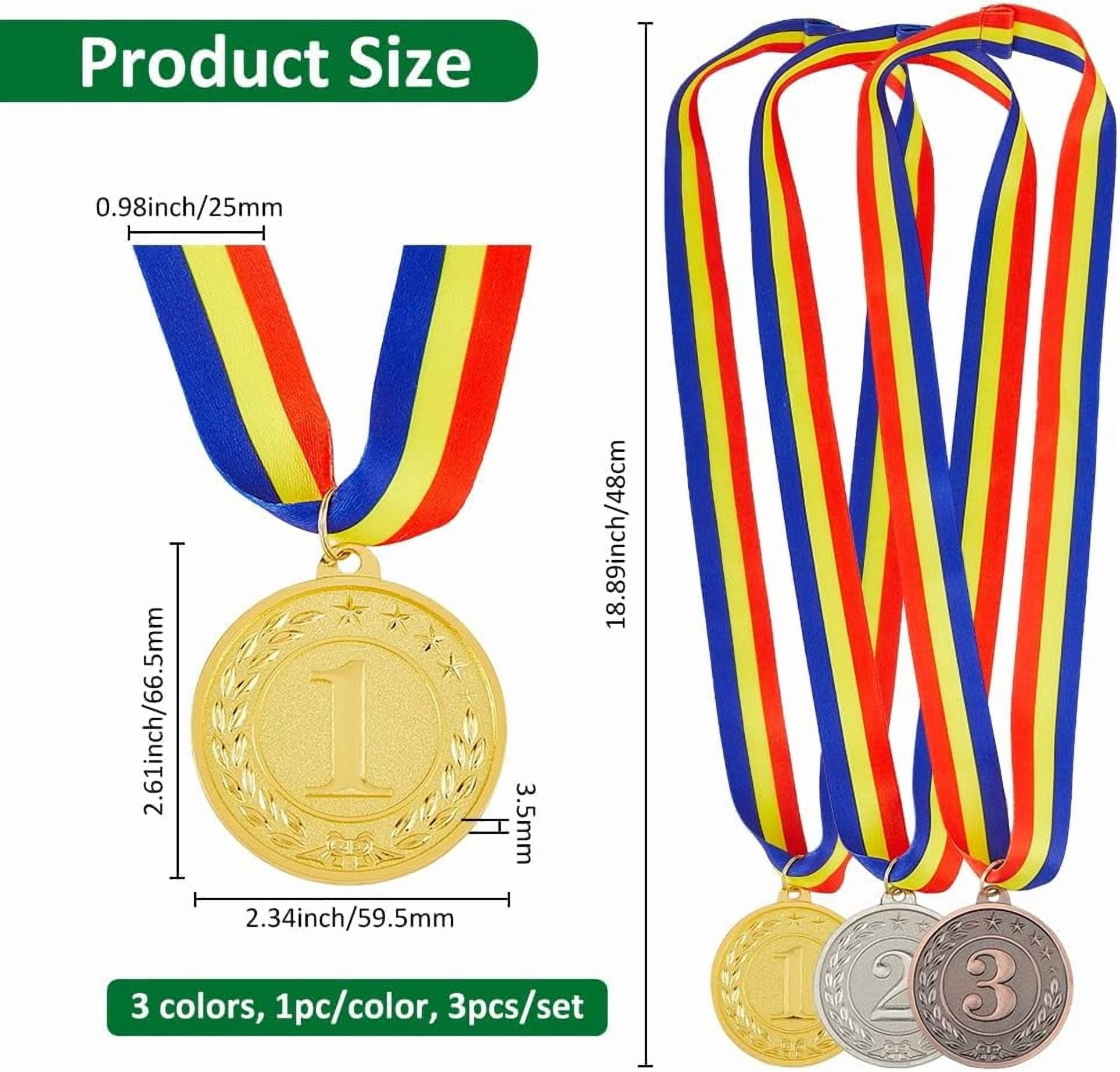 3 Styles Winner Award Medals Alloy Medals with Ribbon 1st 2nd 3rd Place ...