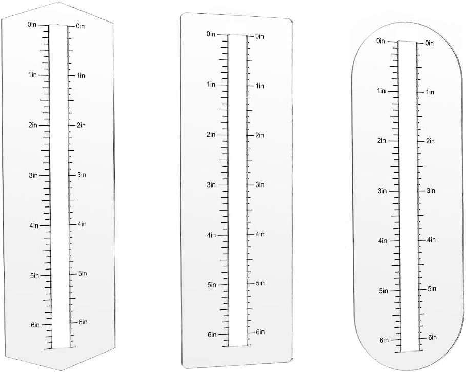 3 Styles Zipper Making Template Set Acrylic Zipper Sewing Tool Clear ...